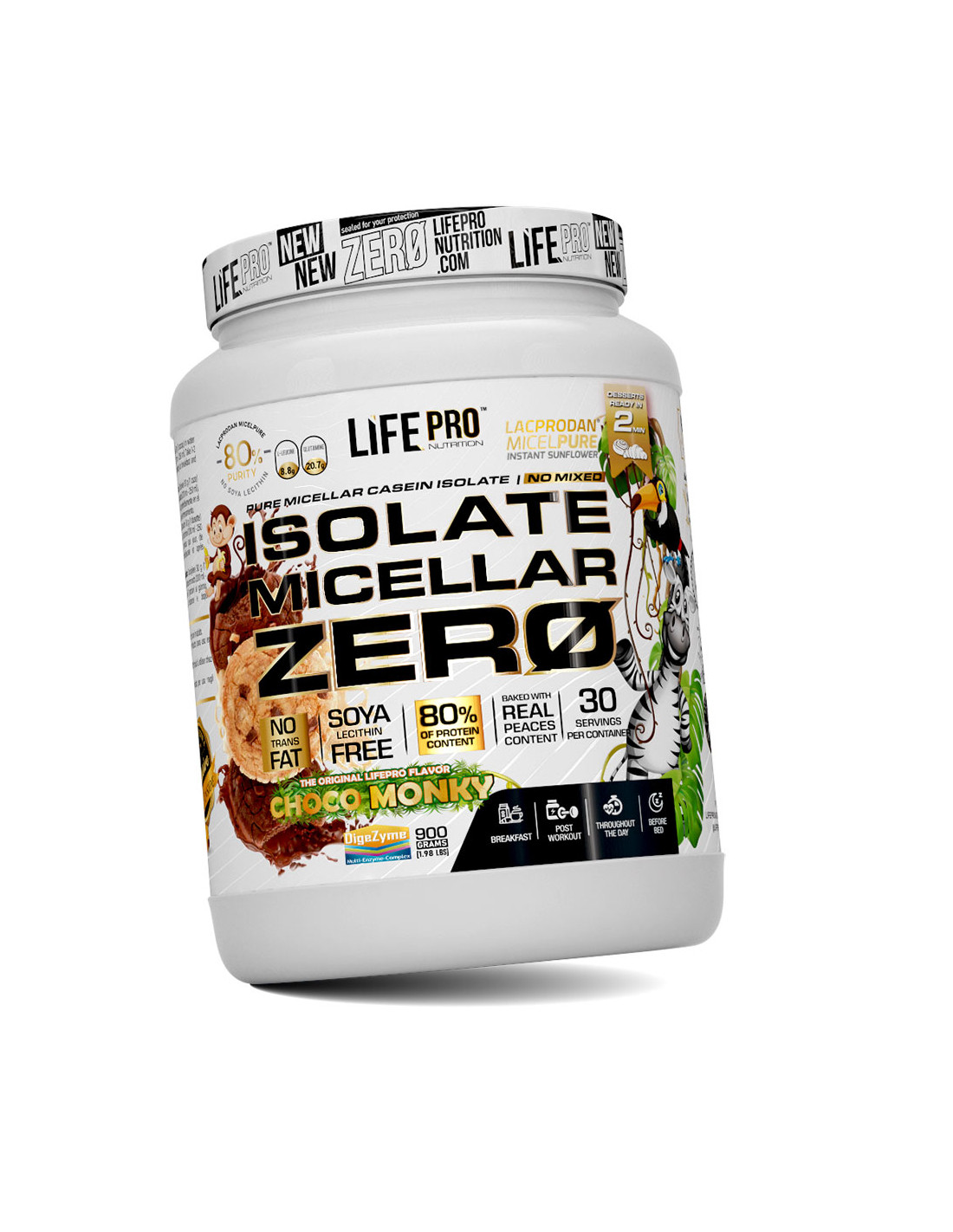 Isolate Zero Micellar Choco Monky 900G Lifepro | ScoopNutriFITion